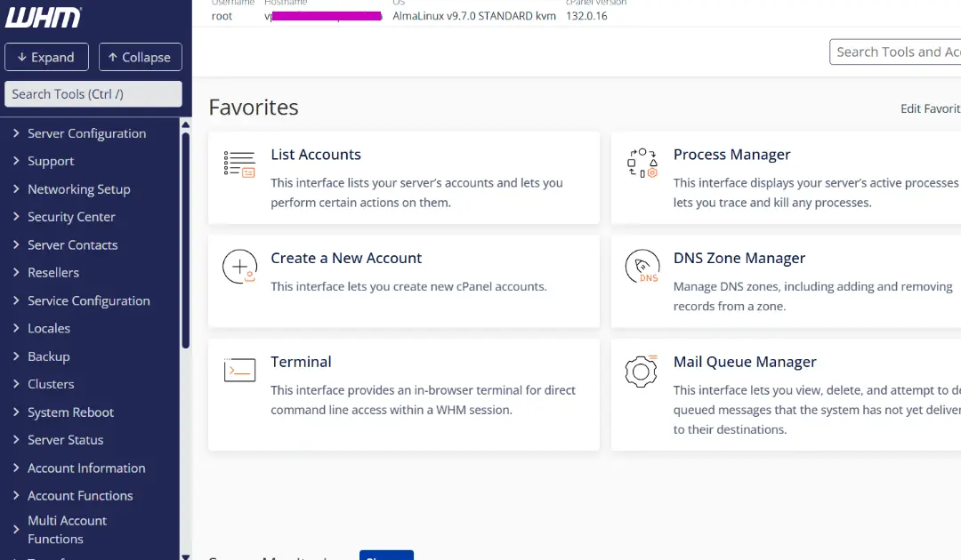O melhor painel de gerenciamento cPanel WHM